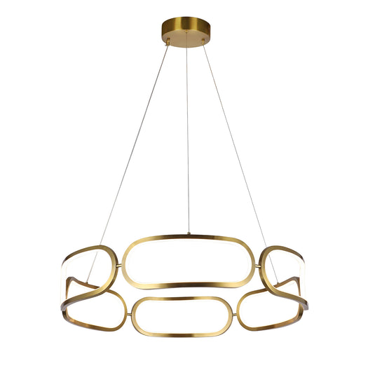 Tavora Satin Gold 800mm Tri-Colour Remote-Controlled LED Contemporary ...